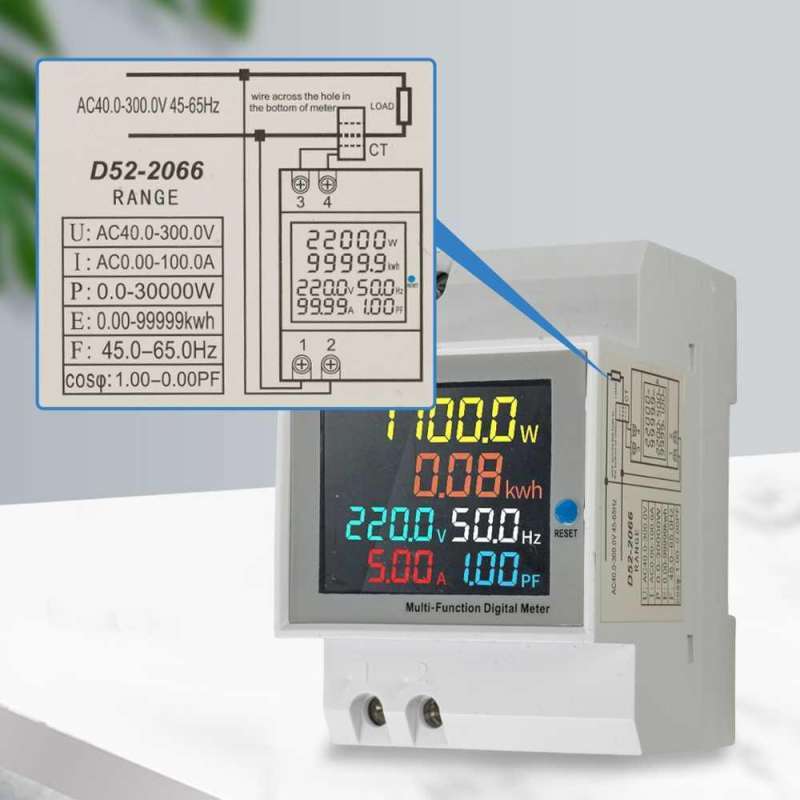 Jual Aideepen Meteran Listrik Digital Display Din Rail Single Phase ...