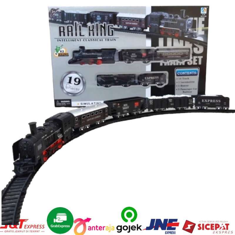 Promo Mainan Kreta Api Rail King.rail King 19pcs.mainan Kreta Besar ...