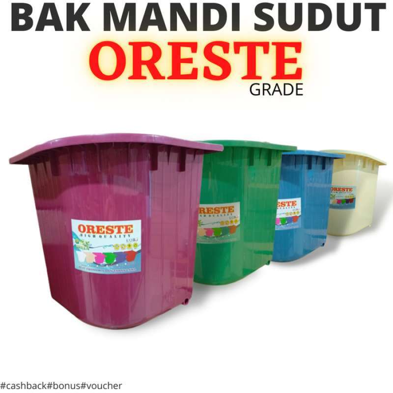 Promo Bak Mandi / Bak Air Sudut Bahan Pvc Oreste - Grade Biru Tua ...