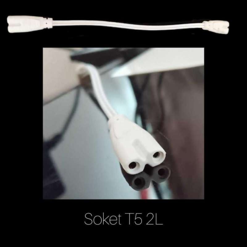 Jual Socket Lampu T5/kabel Power/kabel Penyambung T5 2 Lampu Di Seller ...