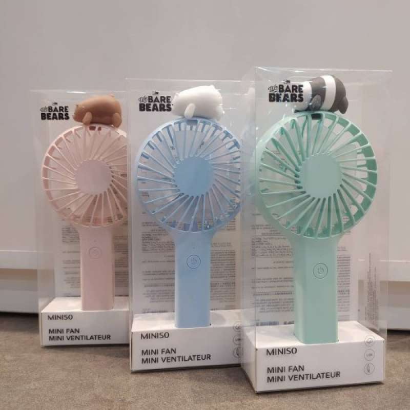 Jual Miniso We Bare Bears Mini Fan Kipas Portable Di Seller N2 Store ...