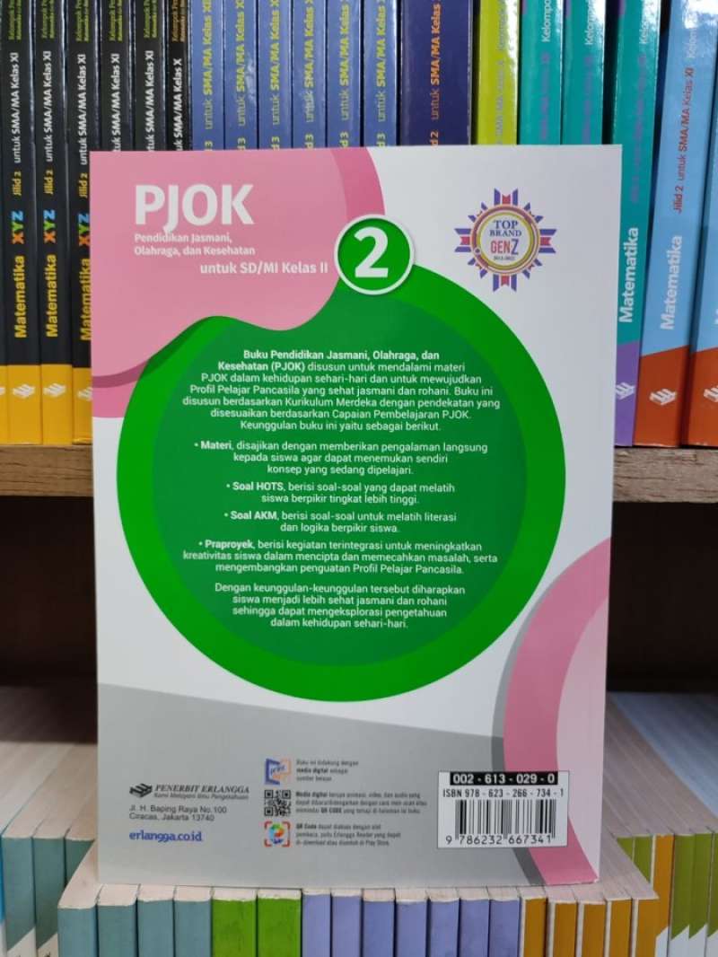 Promo Buku Pjok Kelas 2 Sd Kurikulum Merdeka Erlangga Diskon 23% Di Seller Anjangsana Store ...