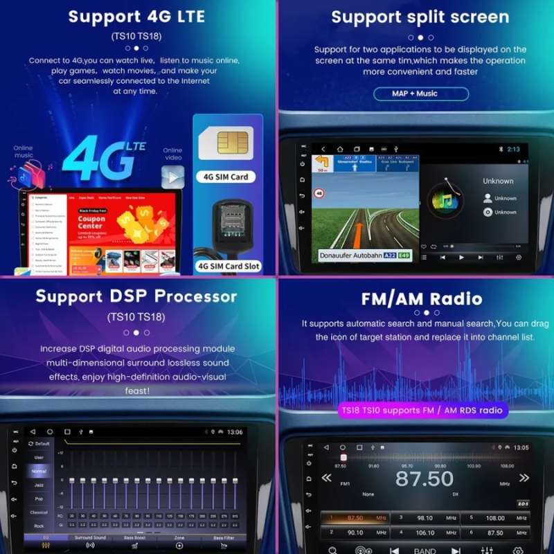 Jual Head Unit Android Spectum Ts10s Uis7862 Dsp Ips 4g Gps Bt Wifi ...
