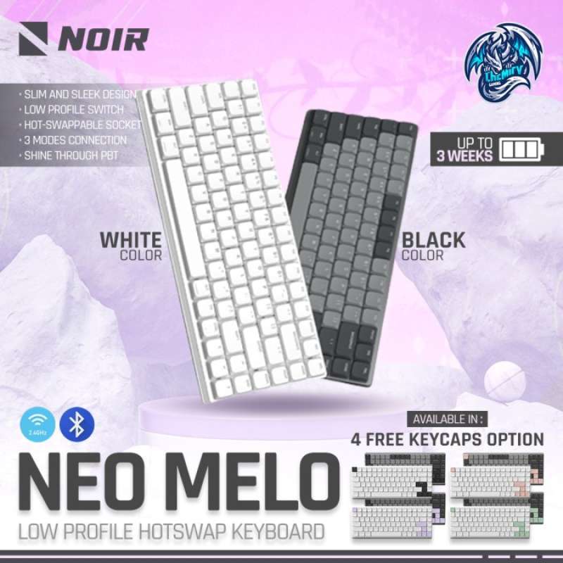 Promo Noir Neo Melo Low Profile Wireless Mechanical Gaming Keyboard ...
