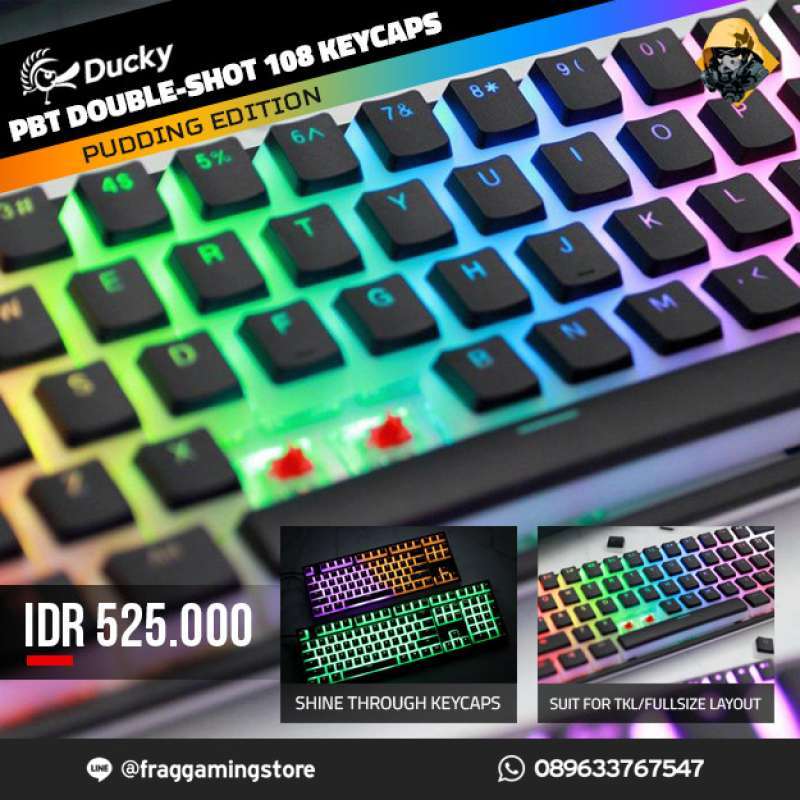 Promo Ducky Pudding Pbt Doubleshot Backlit Keycaps Set Diskon 23% Di ...