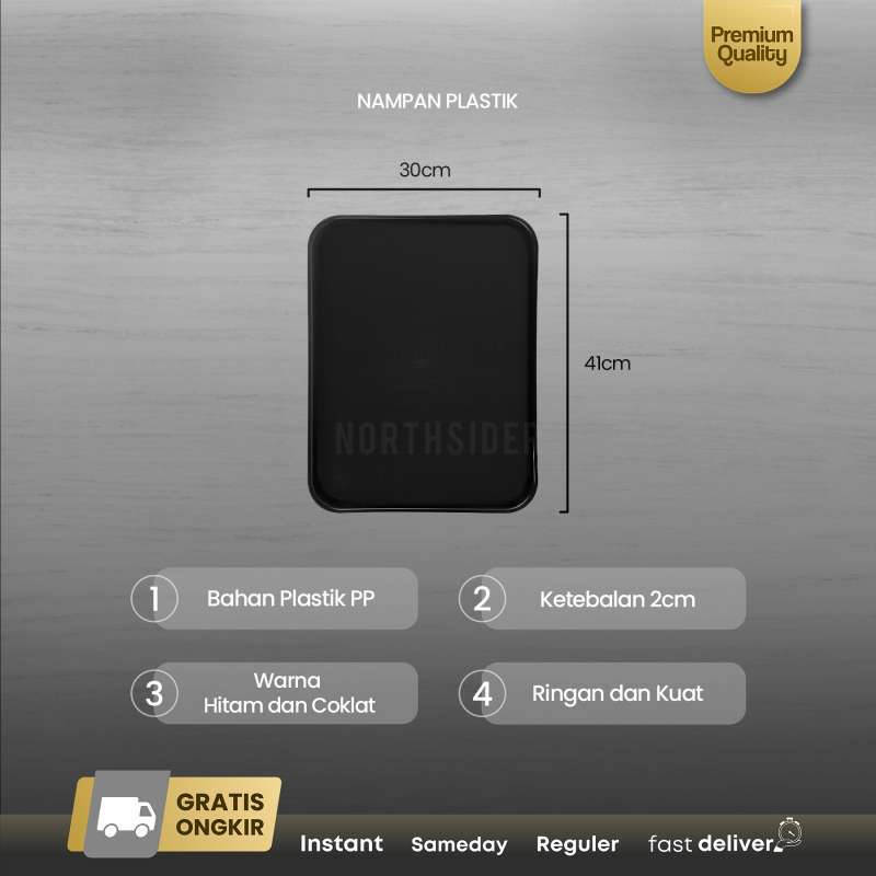 Promo Nampan Baki Persegi Serving Tray Restoran Kantin Food Court Jd-1116 - Hitam Diskon 47% Di ...