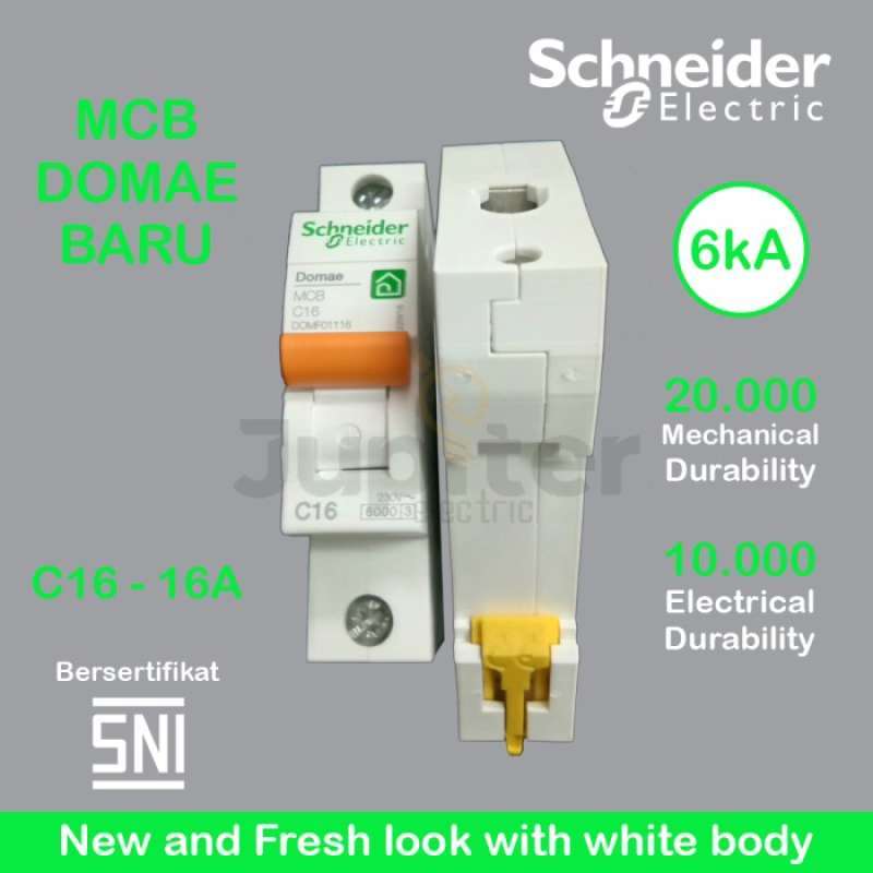 Promo Mcb Domae 1phase 6a, 10a, 16a, Dan 20a Schneider Electric - 16 Ampere Diskon 50% Di Seller ...