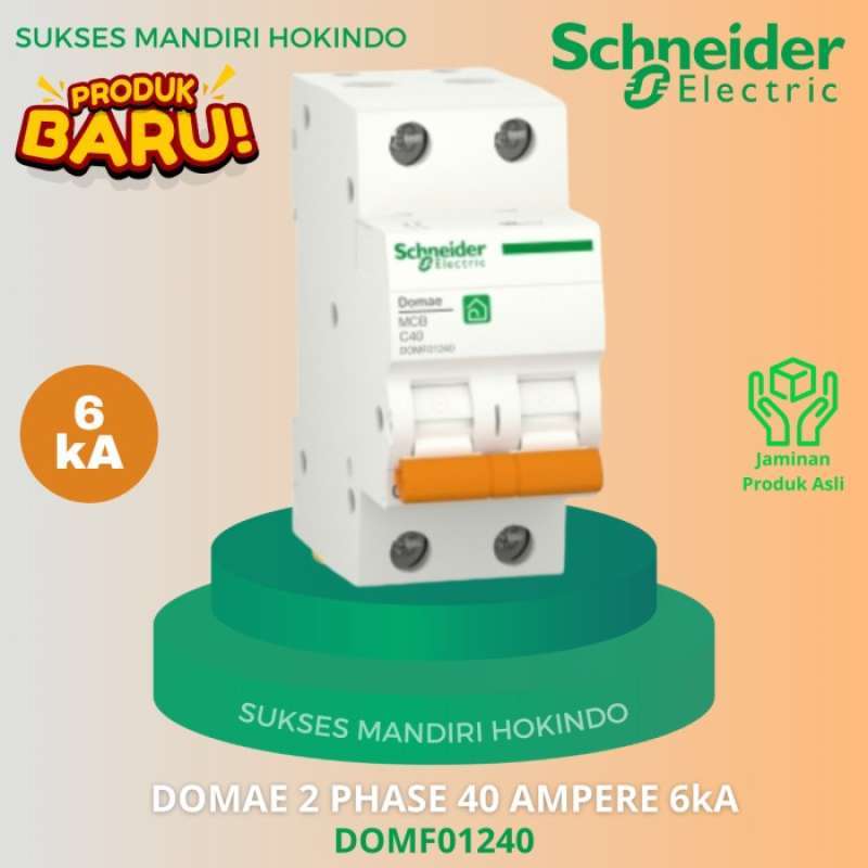 Promo Mcb 2 Phase 40 Ampere 2p 40a 2pole Schneider Domae Baru 6ka Ori ...