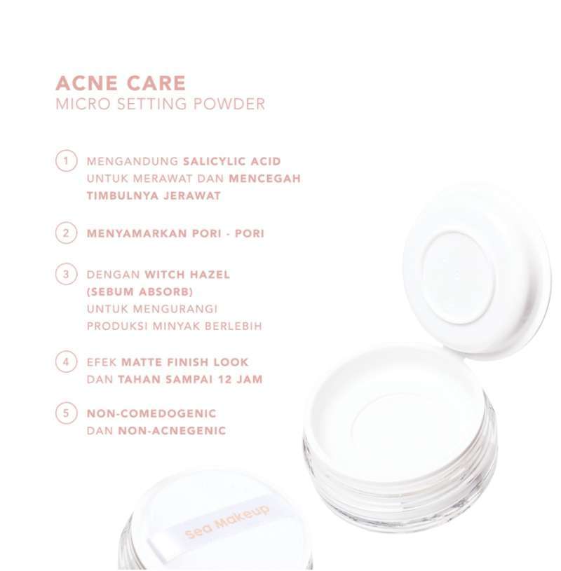 Promo Sea Makeup Acne Care Micro Translucent Setting Powder Loose ...