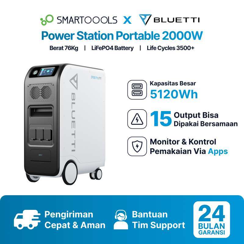Jual Portable Power Station Bluetti Ep500 5120wh 2000w Di Seller Smartoools Indonesia Official ...