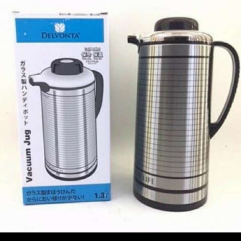 Promo Termos Air Panas Delvonta Vacuum Jug Tg Garis 1.3 Liter Hot ...