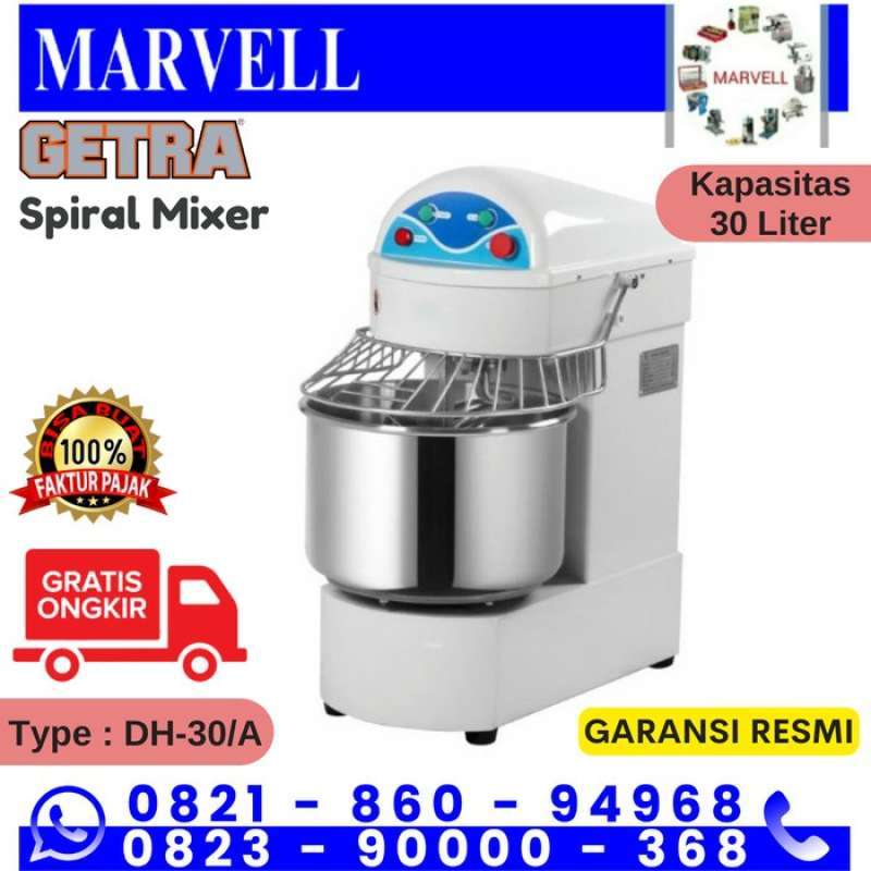 Promo Mixer Roti Spiral Mixer 30 Liter Kapasitas 18kg Adonan Getra Dh ...