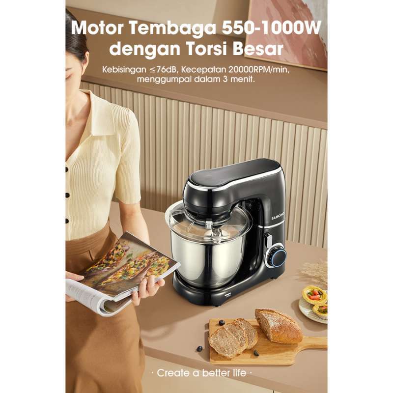Jual Samono Stand Mixer 5 Liter - Pengaduk Adonan Dengan Mangkuk 3 In 1 ...