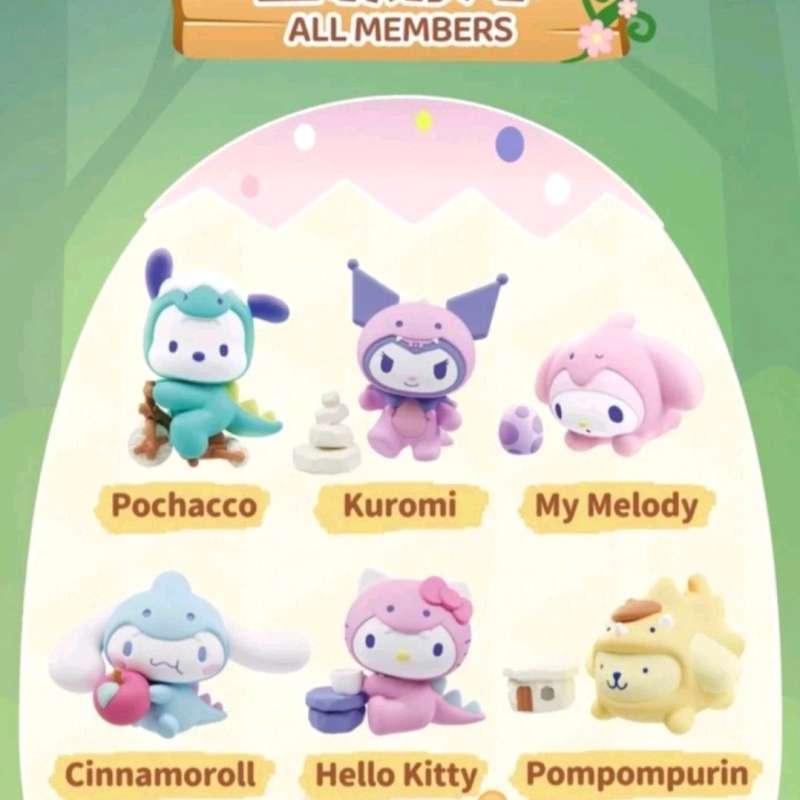 Jual Bisa Pilih Open Bag Blind Bag Sanrio Dinosaur Costume Cinnamoroll Kuromi My Melody Pochacco ...