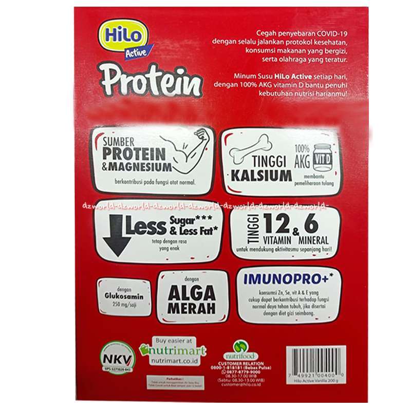 Jual Hilo Active 250gr Protein Chocolate Vanilla Hi-lo Aktif Less Sugar ...