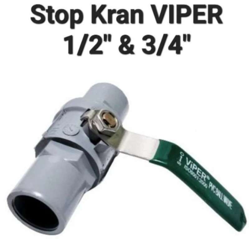 Jual Stop Kran/ Ball Vstop Kran Pvc Ball Valve 1/2 Inch & 3/4 Inch ...
