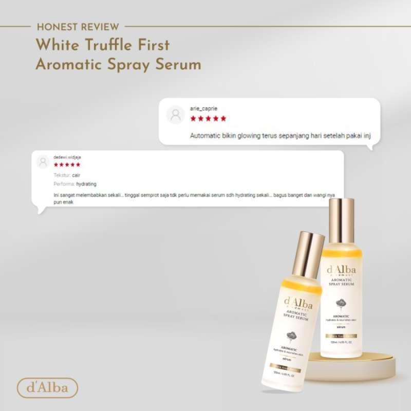 Promo D'alba White Truffle First Aromatic Spray Serum 120ml Diskon 33% ...