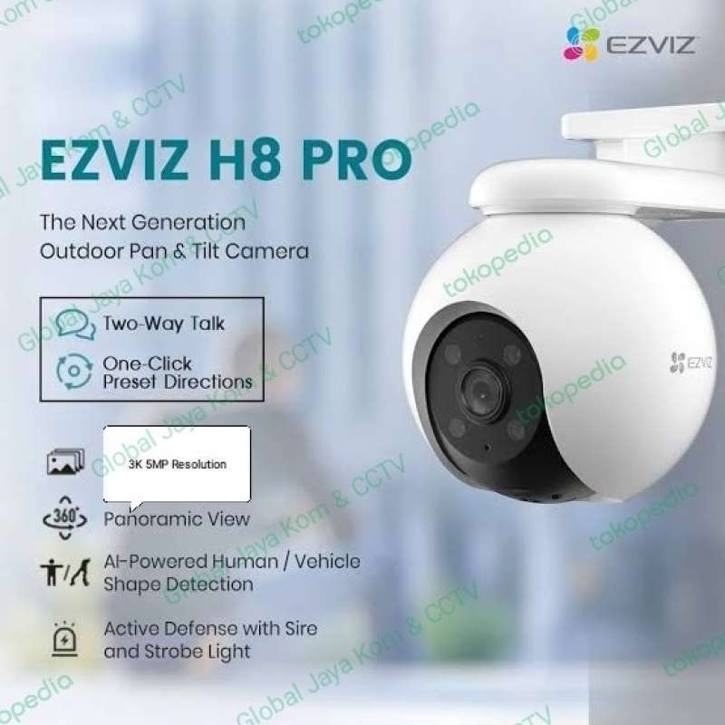 Jual Ezviz H8 Pro 3k 5mp Pan Tilt 360° Outdoor Two Way Talk Color Night - H8 Pro 3k Di Seller ...