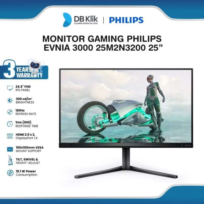 Jual Led Monitor Gaming Philips Evnia 3000 25m2n3200 25 Ips Fhd 180hz ...