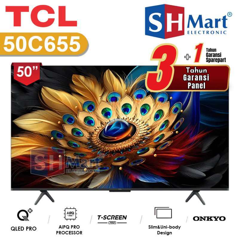Jual Tcl Qled 50 Inch 50c645 Uhd 4k Smart Google Tv Dolby Atmos Android ...