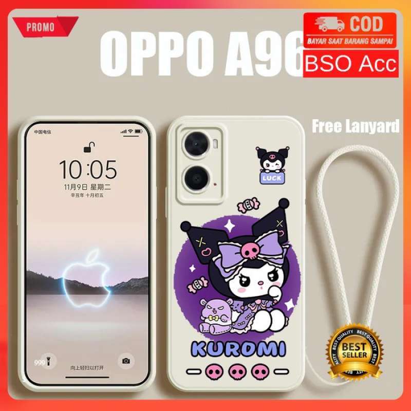 Promo Casing Oppo A76 A96 Kuromi Cute Softcase Silicone Square Diskon 2 ...