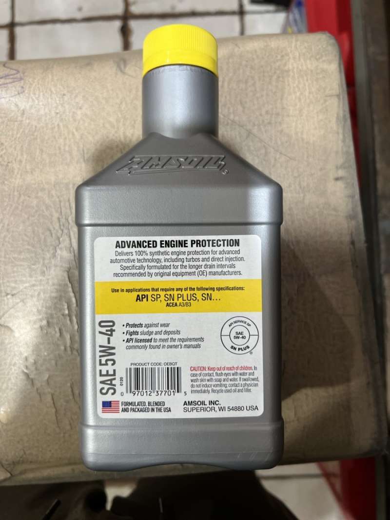 Promo Amsoil Synthetic Motor Oil Oe Sae 5w-40 Literandan Murah!! Diskon 22% Di Seller Toplets ...