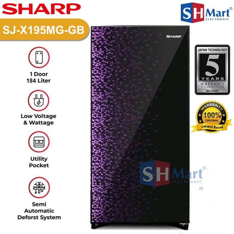 Jual Kulkas 1 Pintu Sharp Sj-x165mg / Sj-x185mg / Sj-x195mg Low Voltage - 175l Sjx195mg Di ...