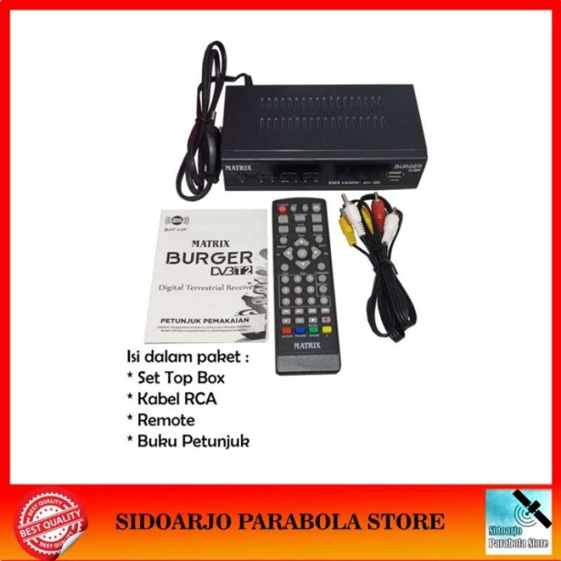 Jual Set Top Box Stb Tv Digital Dvbt2 Matrix Apple Burger Hijau Dvb-t2 ...