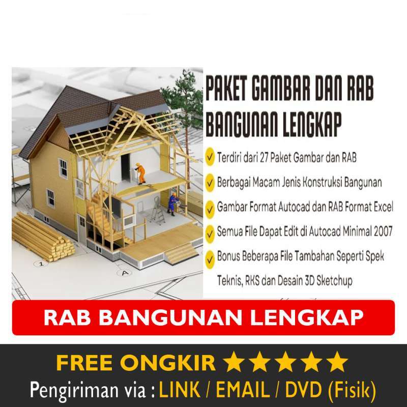 Promo Paket Gambar Dan Rab Bangunan Rencana Anggaran Biaya Proyek ...