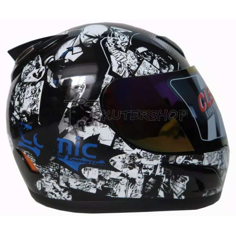 Promo Helm Jpn Fullface Motogp Motif Comic Sni Model Tanduk - Putih ...