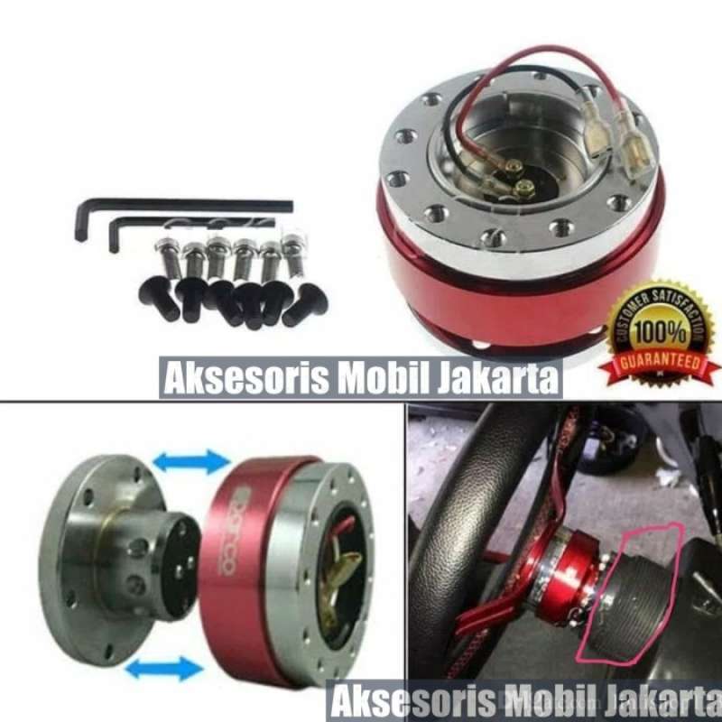 Promo Quick Release Adaptor Cabut Lepas Pasang Stir Racing Universal Tebal - Silver Diskon 16% ...