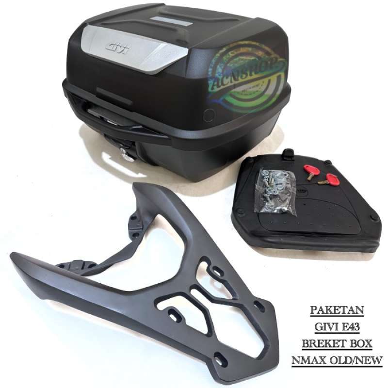 Promo Paketan Box Motor Top Box Givi E43ntl + Breket Box Nmax Old Nmax ...