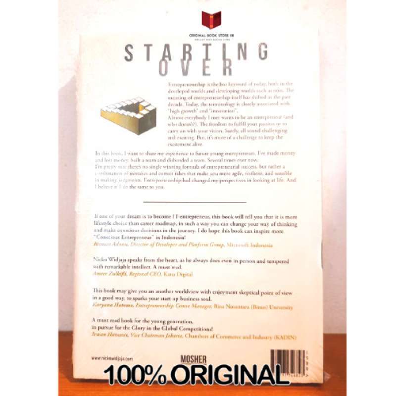 Promo Buku Starting Over: The Story Of An Accidental Entrepreneur ...