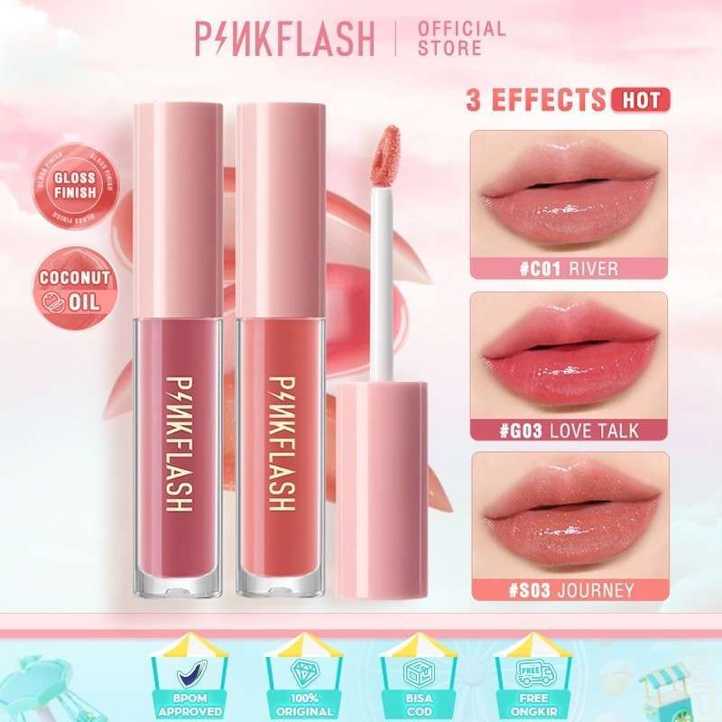 Jual Pinkflash Lip Gloss Moisturizing Shine And Shimmer Plumping - G04 ...