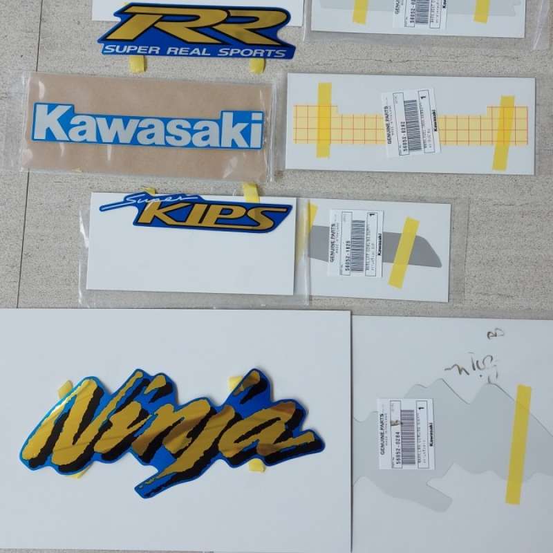 Promo Sticker Striker Striping Decal Kawasaki Ninja Rr Old Cbu Zx Biru ...