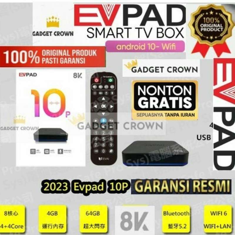 Jual Android Tv Box Evpad 10p 6p Ram 4gb/64gb Evpad 10s 6s 2/32gb Original - Evpad10s 2/32gb Di ...