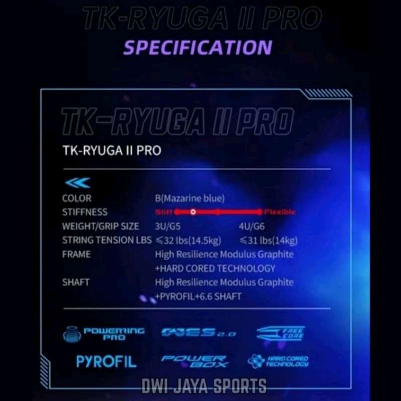 Jual Victor Thruster Ryuga Ii Pro | Tk-ryuga Ii Pro B Badminton Racket ...