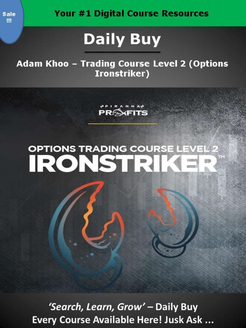 Promo Options Trading Course Level 2 (options Ironstriker) By Adam Khoo ...