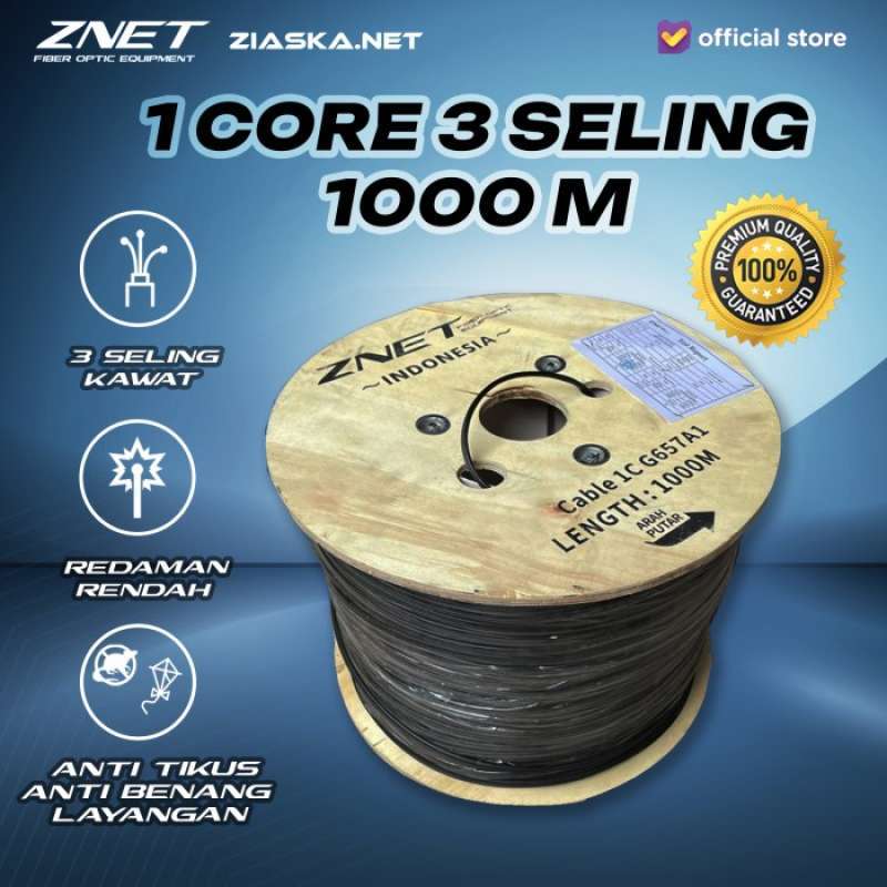 Promo 100 Produk Ori Kabel Fiber Optic Dropcore 1 Core 1000 M 3 Seling Kawat Dropwire Dwdc