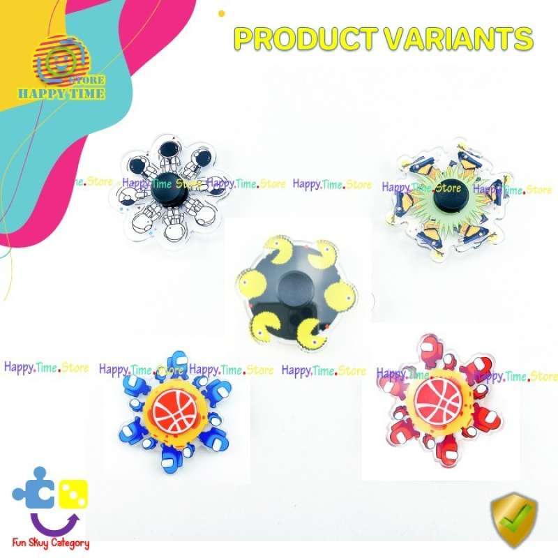 Promo Mainan Viral Fidget Hand Spinner Gyro Spiner Model Karakter ...