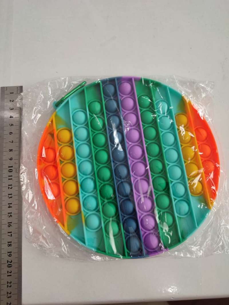 Promo Mainan Anak Pop It 20cm Persegi Bulat Octagon Love Rainbow Besar ...