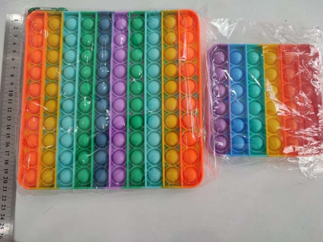Promo Mainan Anak Pop It 20cm Persegi Bulat Octagon Love Rainbow Besar ...