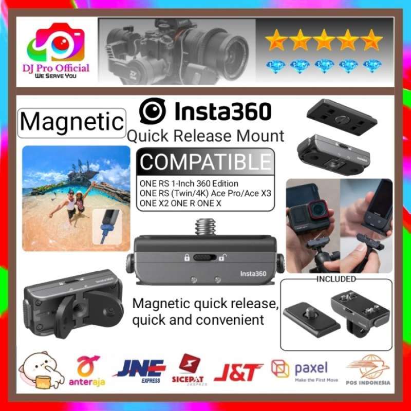 Jual Insta360 Quick Release Mount Insta 360 Magnetic Plate Ultra Invisible Di Seller Rumix ...