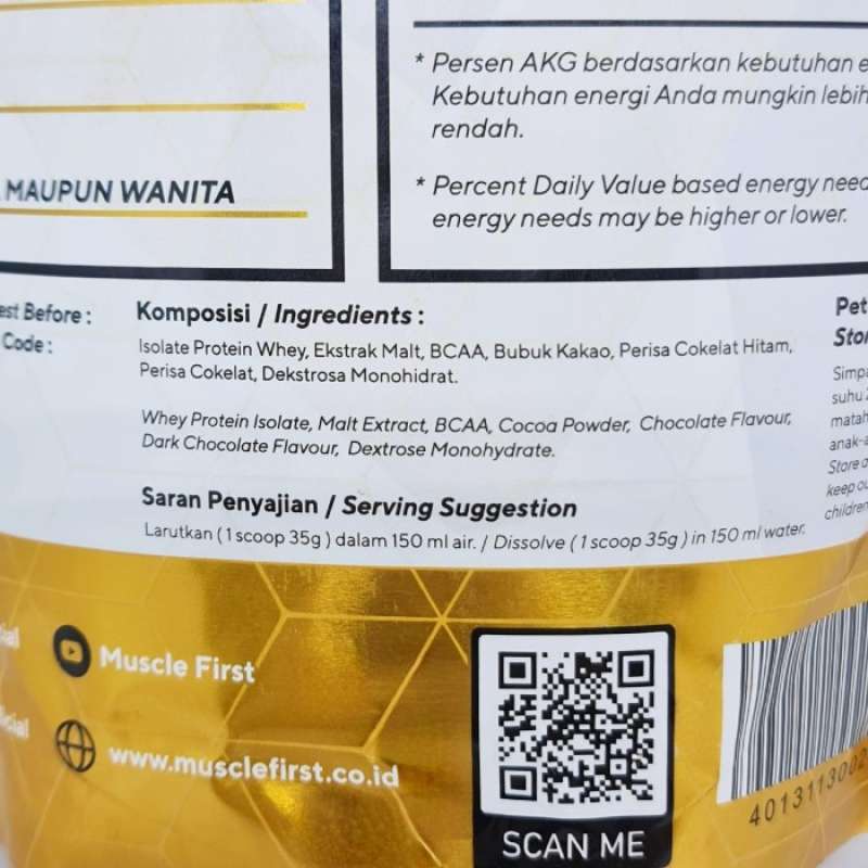 Promo Muscle First Pro Isolate M1 900 Grams Whey Protein Gold Series 2 ...