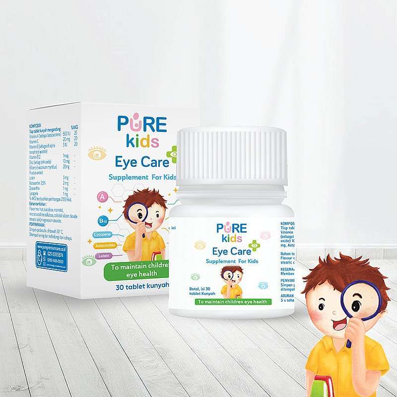 Jual Pure Kids Eye Care Suplemen Multivitamin Mata Anak - 30 Tablet Di ...