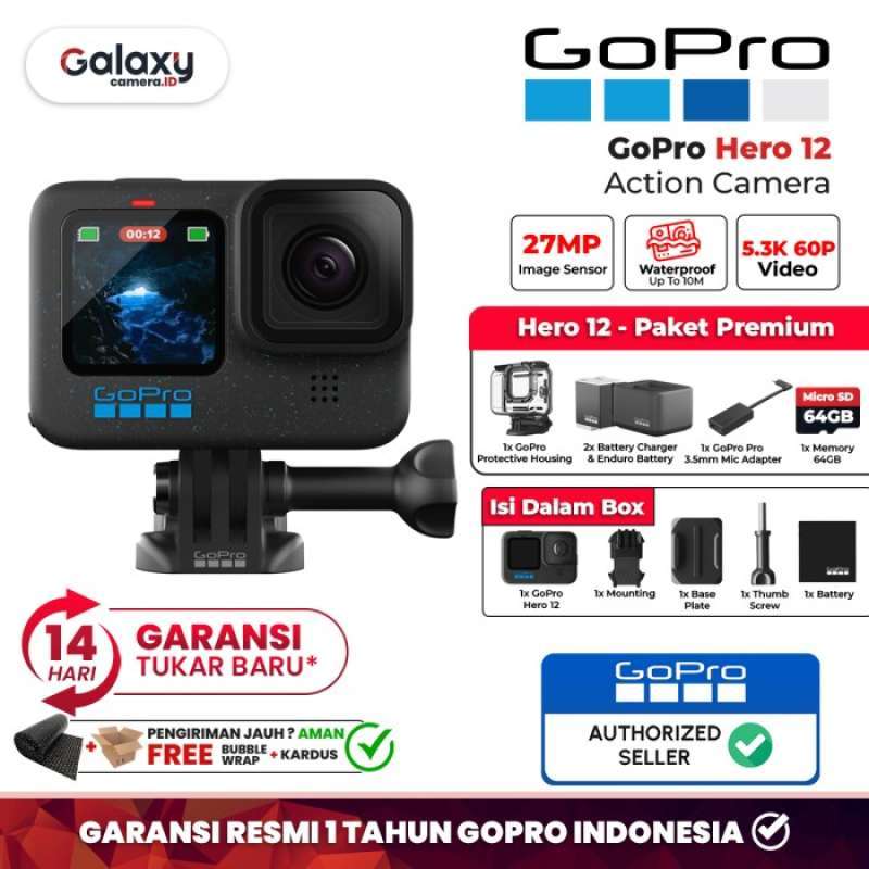 Jual Gopro Hero 12 Black Action Camera Gopro Hero12 Garansi Resmi ...