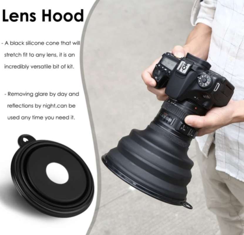Jual Ultimate Camera Lens Hood Small Reflection-free Collapsible ...