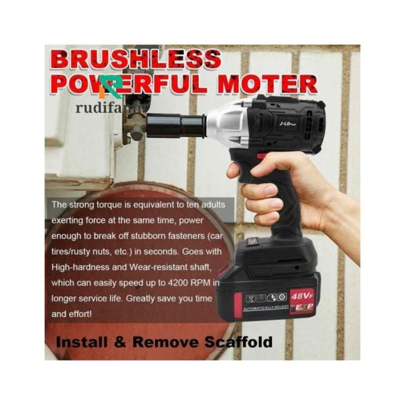 Jual Alat Bor Kunci Pas Elektrik Bor Impek Pembuka Roda Baut Mobil 1 Di ...