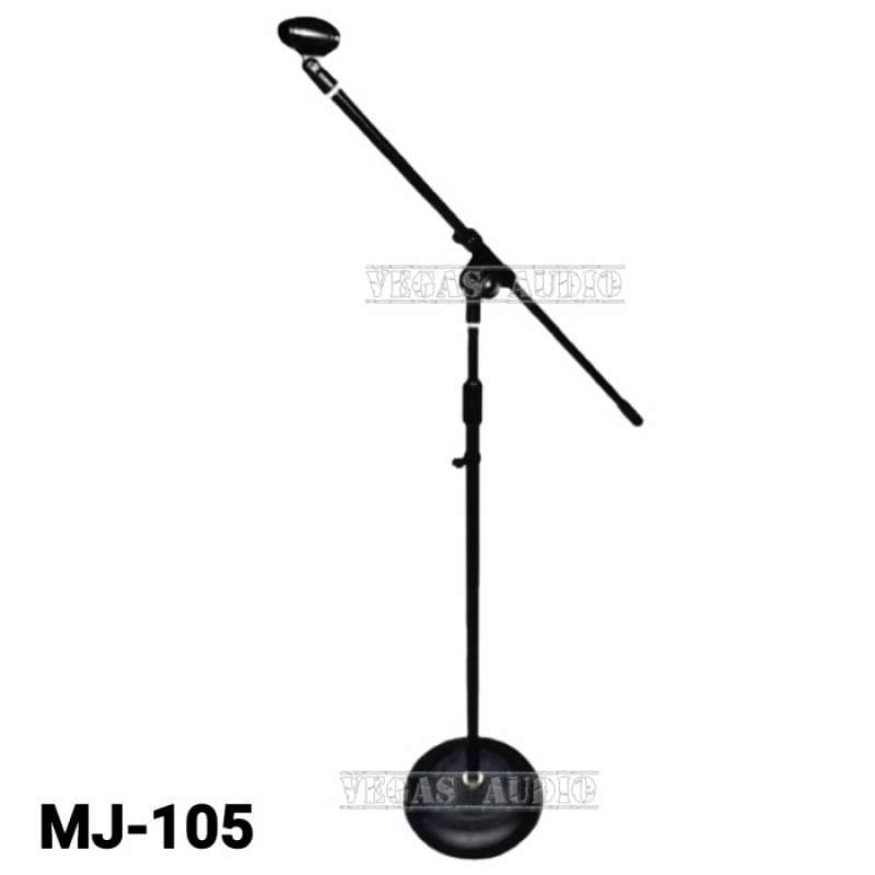 Promo Asl Rose - Mj 105bk Stand Mic Lantai Kaki Bulat Full Besi Diskon ...