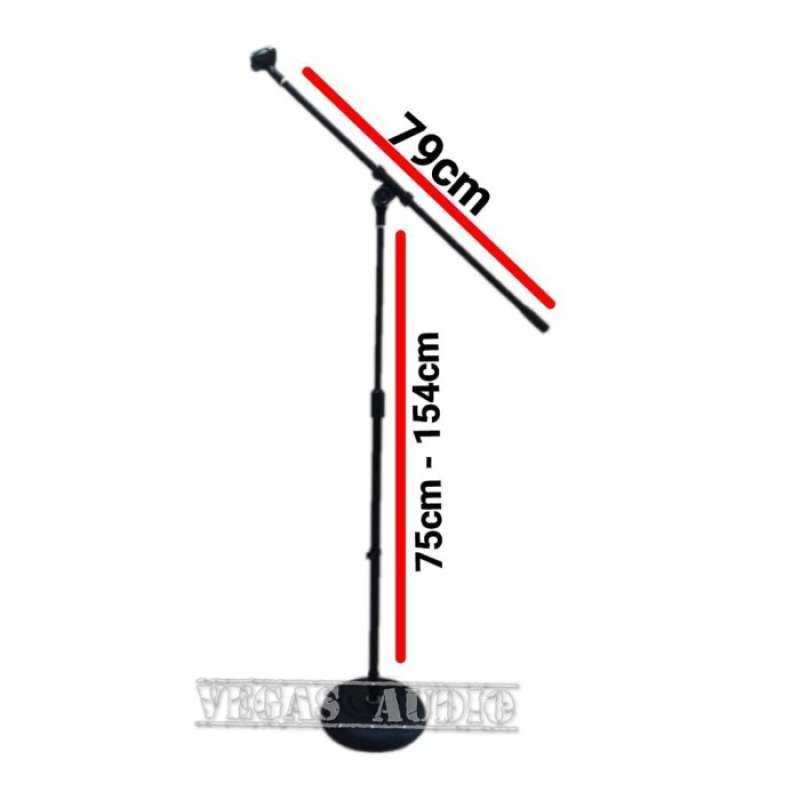 Promo Asl Rose - Mj 105bk Stand Mic Lantai Kaki Bulat Full Besi Diskon ...